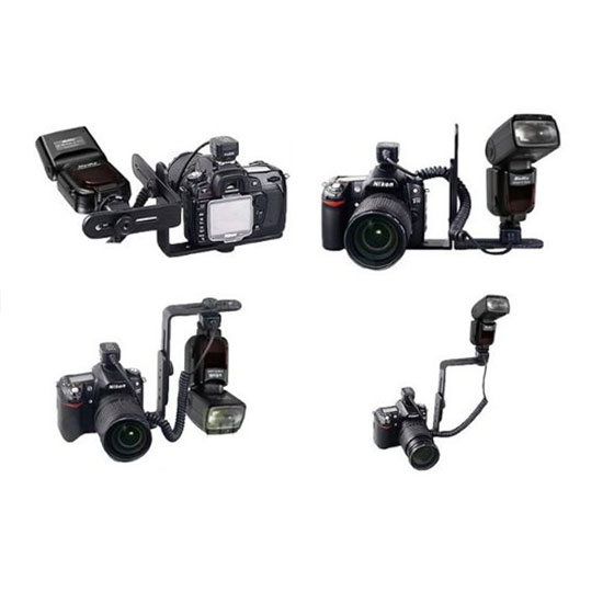 Double L-Shaped Flash Bracket Holder Mount - Harga dan Spesifikasi