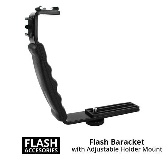 Flash Bracket with Adjustable Holder Mount - Harga dan Spesifikasi