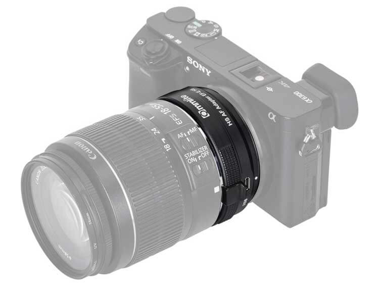 Commlite EF-E-Mount HS Mount Adapter Harga Terbaik