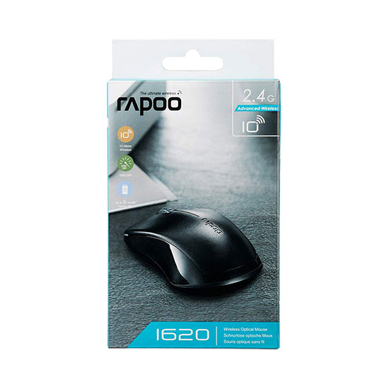 Rapoo Mouse Wireless 1620 2.4GHz - BLACK Harga Murah