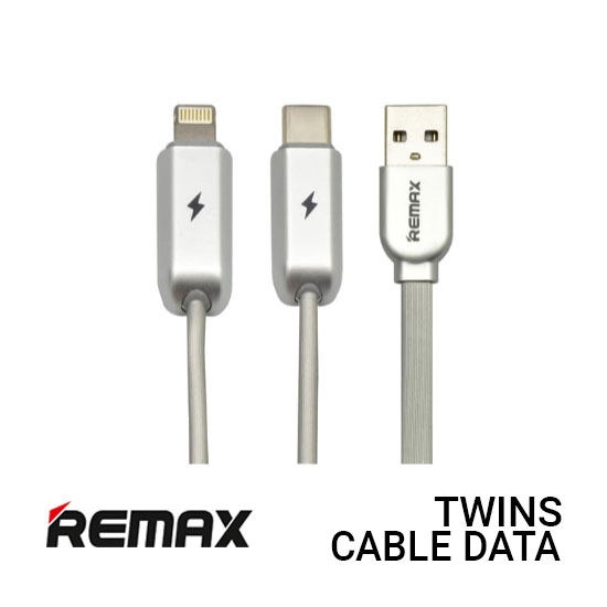 Remax Cable 3IN1 Twins - Silver Harga Terbaik