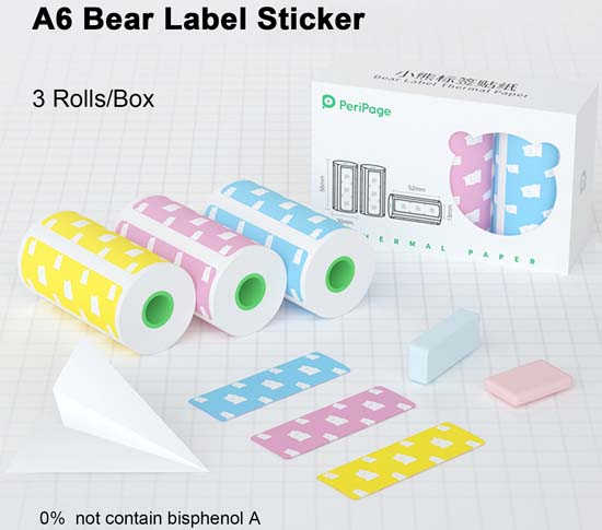 Peripage A6 Label Bear Sticker Harga Murah dan Spesifikasi