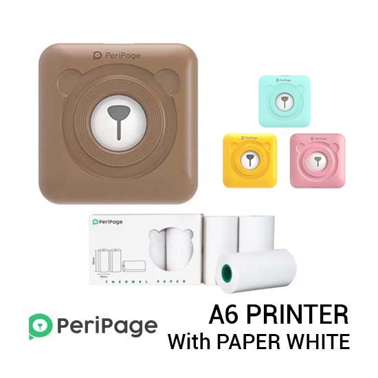 Peripage A6 Printer With Paper White Harga Murah dan Spesifikasi