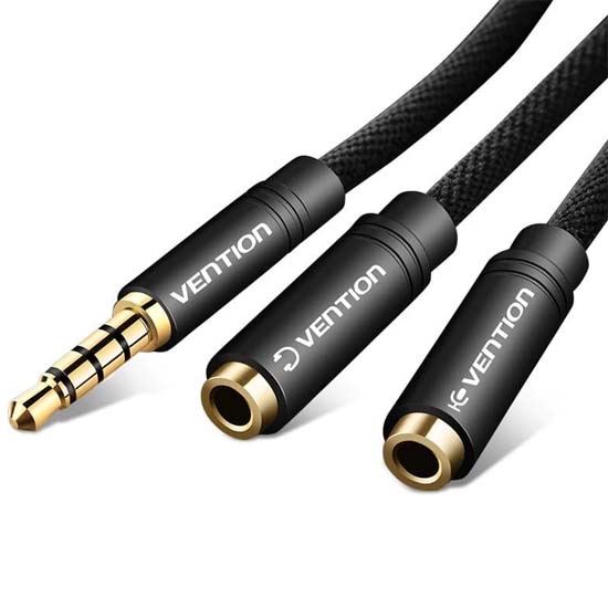 Vention Audio Splitter 3.5mm Male to 2 3.5mm Female Terbaik