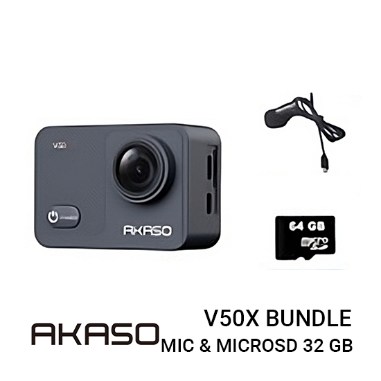 Akaso V50X Bundle Mic & SD Card 64GB Harga Terbaik